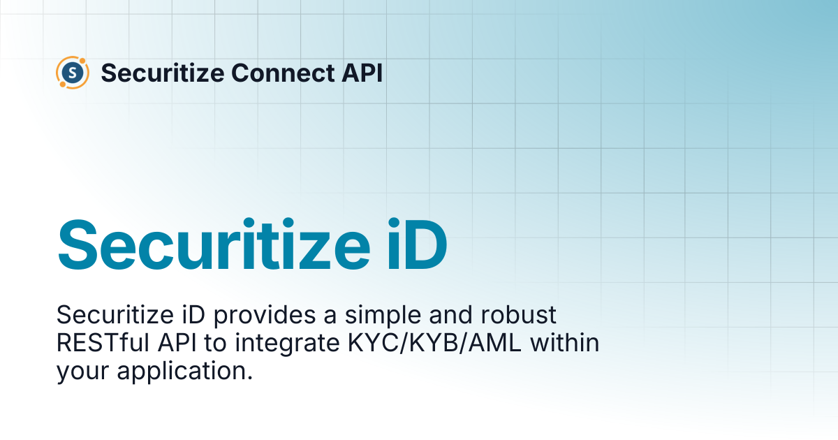 Securitize iD | Securitize Connect API
